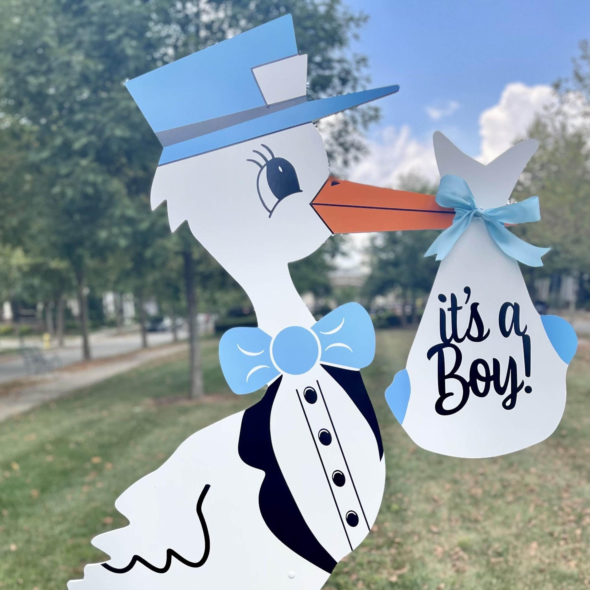 Pink or Blue Stork Rental - Generic Bundle -Welcome New Baby Yard Sign ...